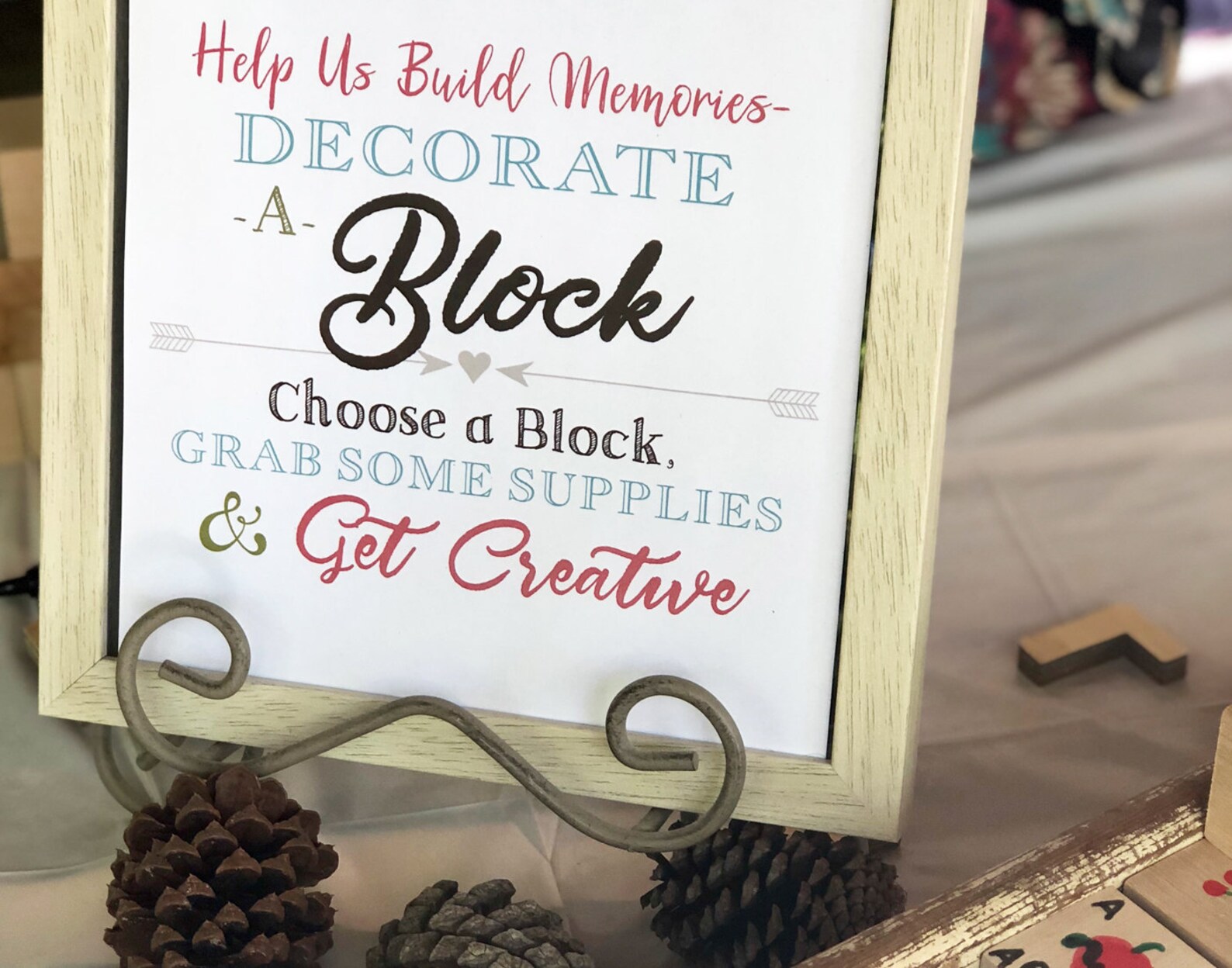 Digital Woodland Decorate A Block 8 X 8 Sign - Etsy