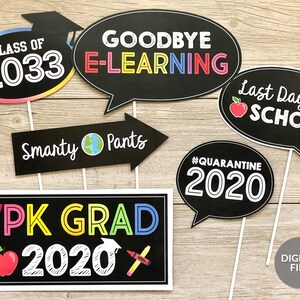 Preschool Graduation Printable Photo Prop Set, Pre-k Grad Photo Props ...