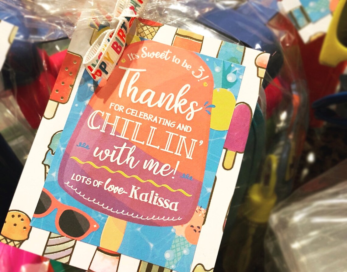 Popsicle Party Thank You Tags Summer Thank You Favor Tags - Etsy