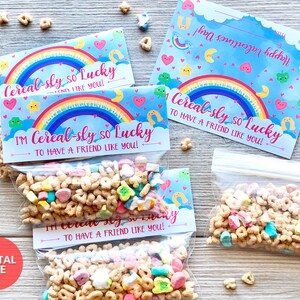 Printable Valentine's Day Cereal-sly so Lucky Bag Topper, Valentines ...