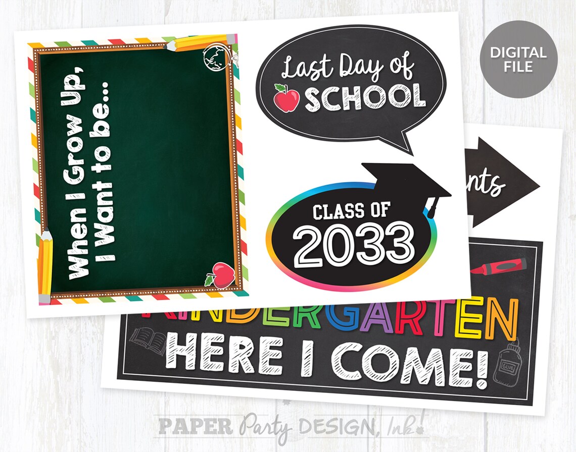 Preschool Graduation Printable Photo Prop Set, Pre-k Grad Photo Props ...