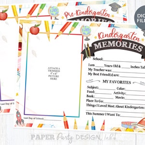 Personalized School Memory Box Printable Kit, DIY School Keepsake Kit ...