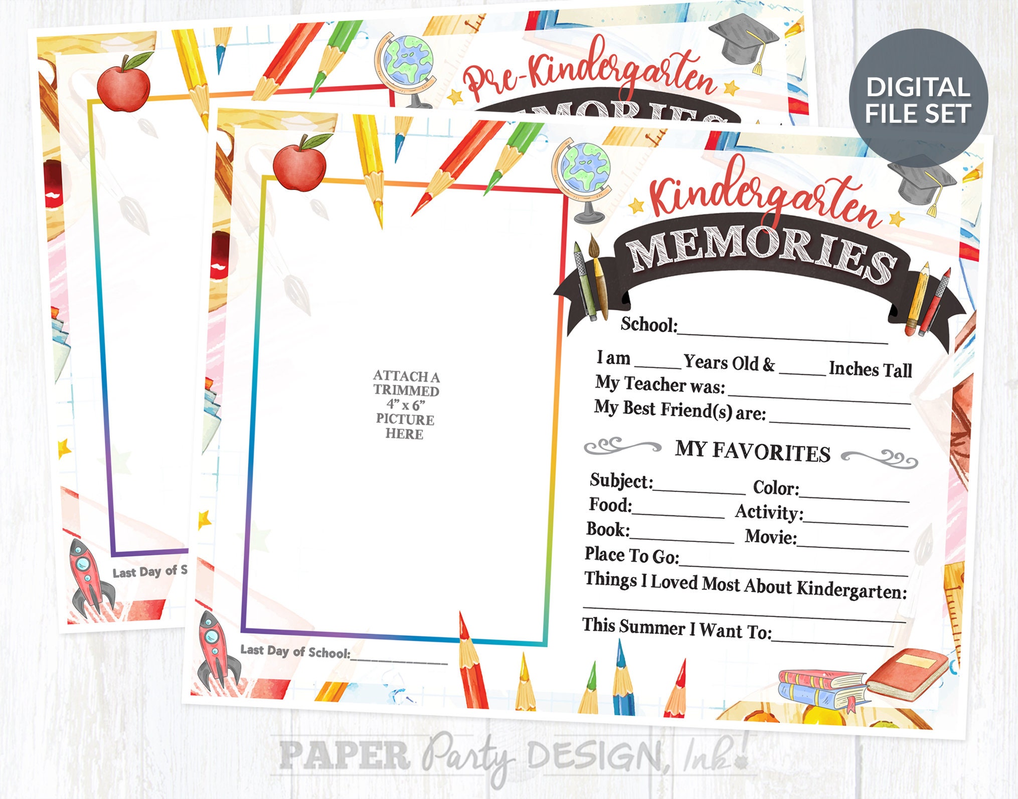 Personalized School Memory Box Printable Kit, DIY School Keepsake Kit ...