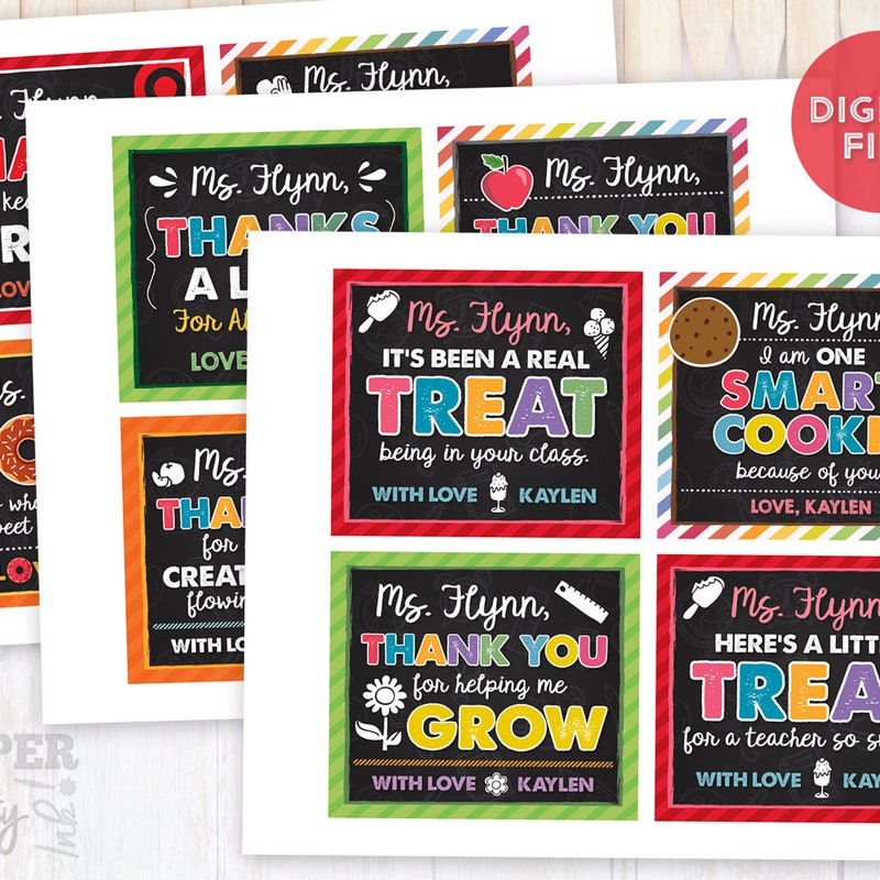 Teacher Appreciation Tags - Etsy
