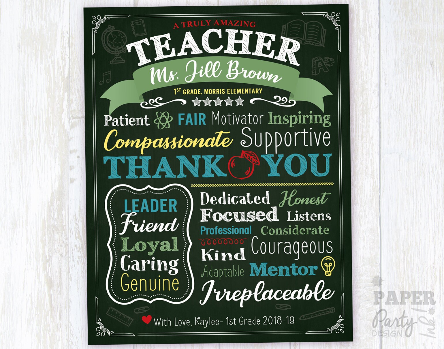 Teacher Appreciation Personalized Gift Teacher Appreciation | Etsy