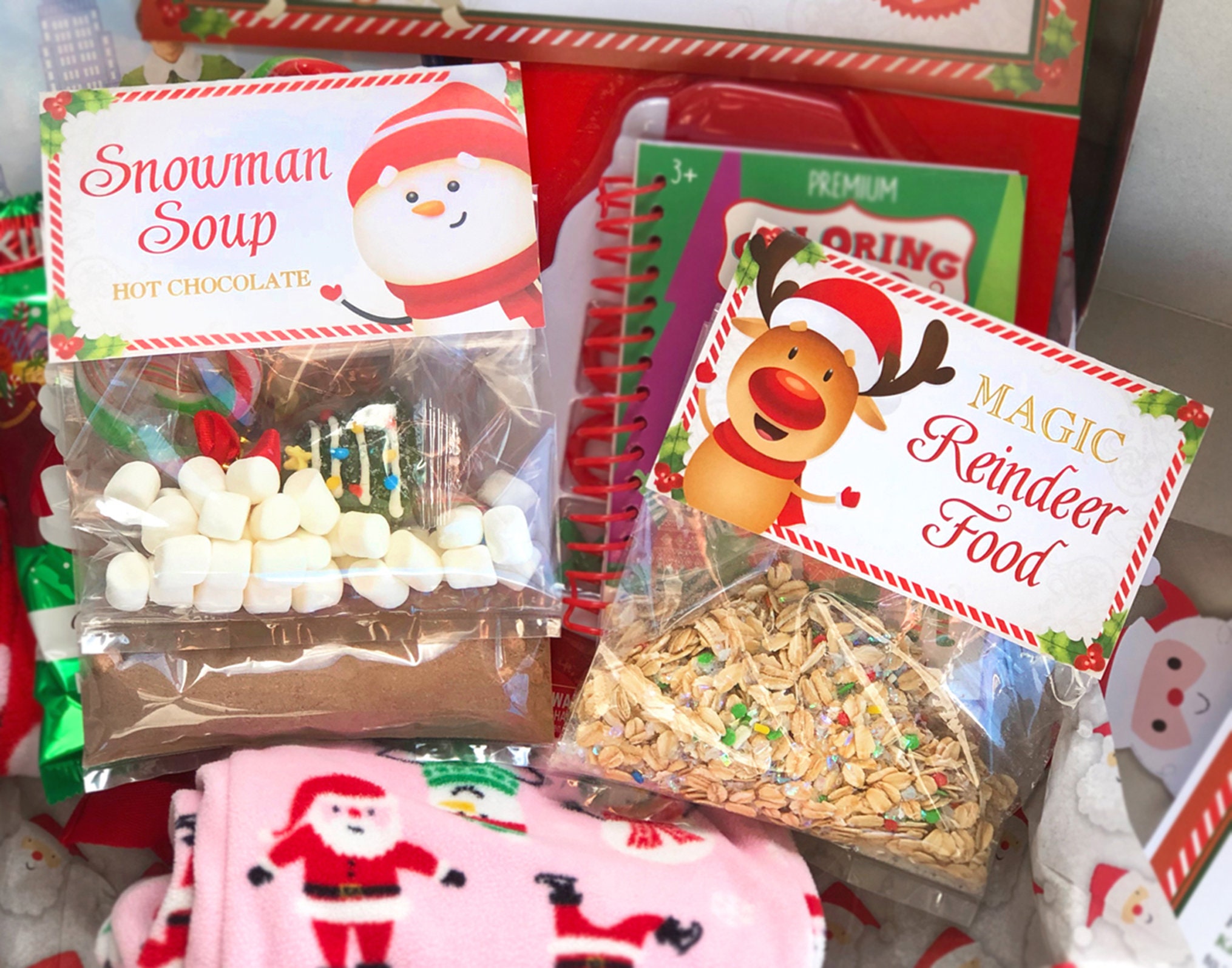 Printable Snowman Soup, Reindeer Food and Christmas Play Dough Bag ...