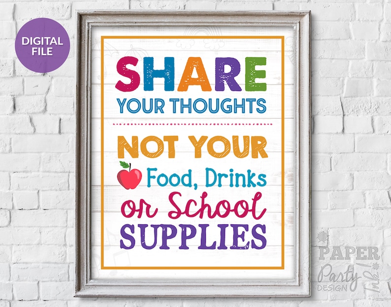 Printable Classroom Safety Signs Set of 6, Size 8" X 10", Classroom ...