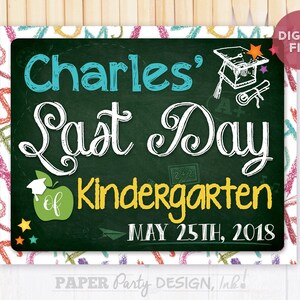 8" X 10" Personalized School Last Day Graduation Sign, Last Day School ...