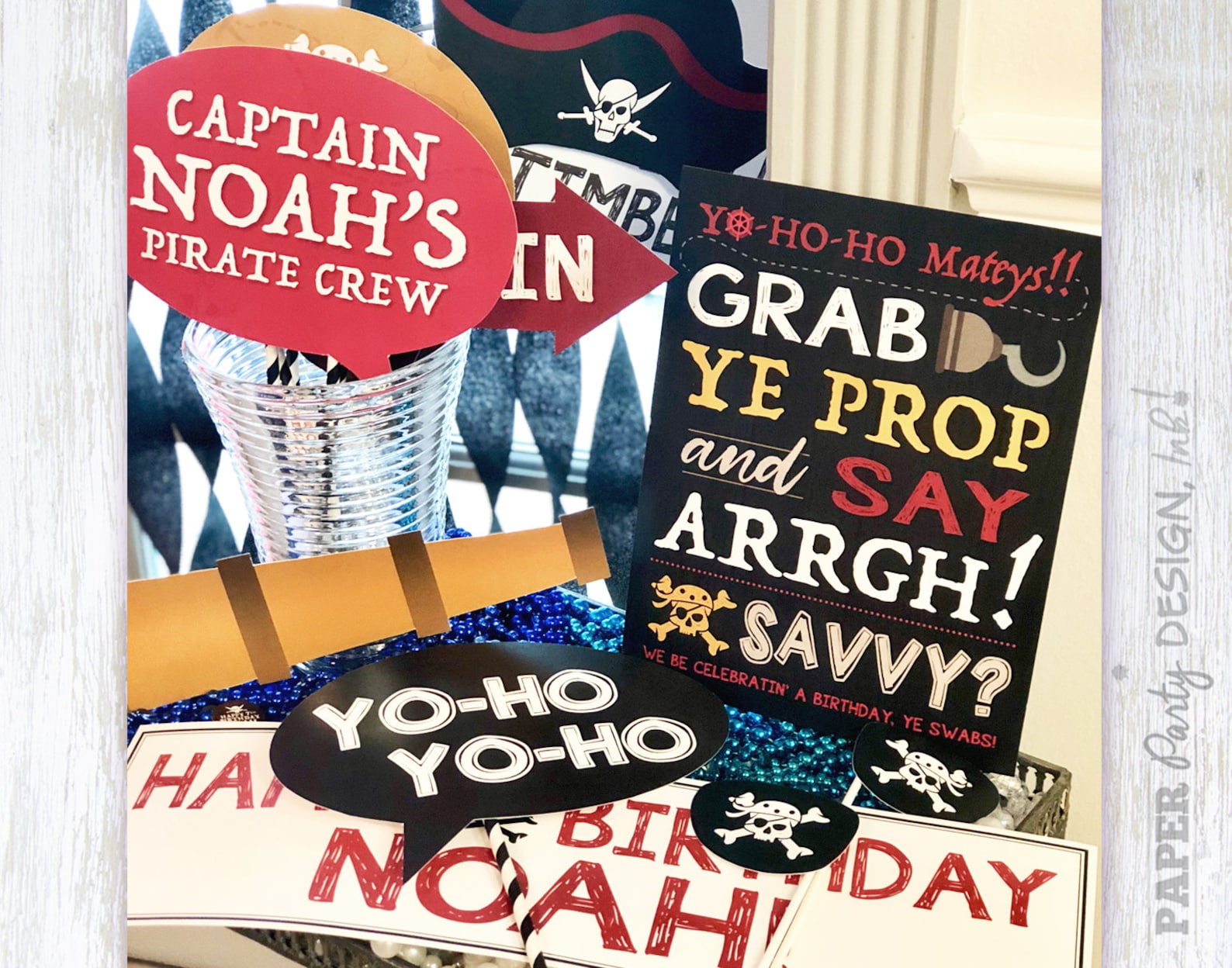 Digital Pirate Photo Prop Set Pirate Photo Props Printables | Etsy