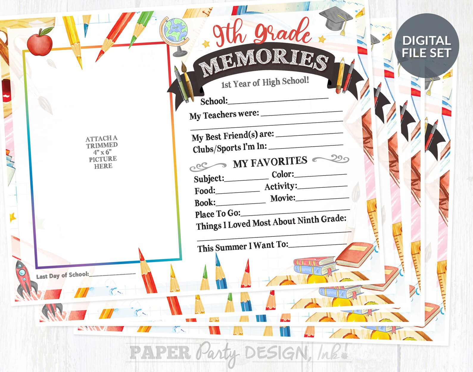 Personalized School Memory Box Printable Kit DIY School - Etsy