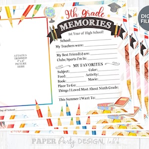 Personalized School Memory Box Printable Kit, DIY School Keepsake Kit ...