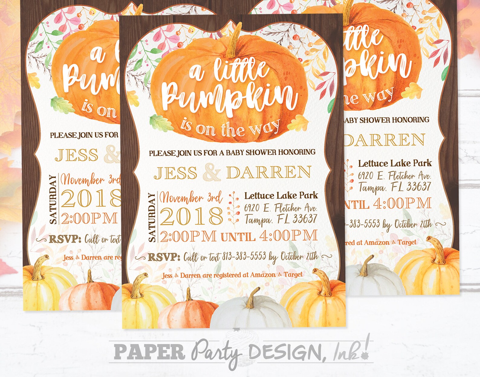 Little Pumpkin Baby Shower Invitation 5 X 7 - Etsy