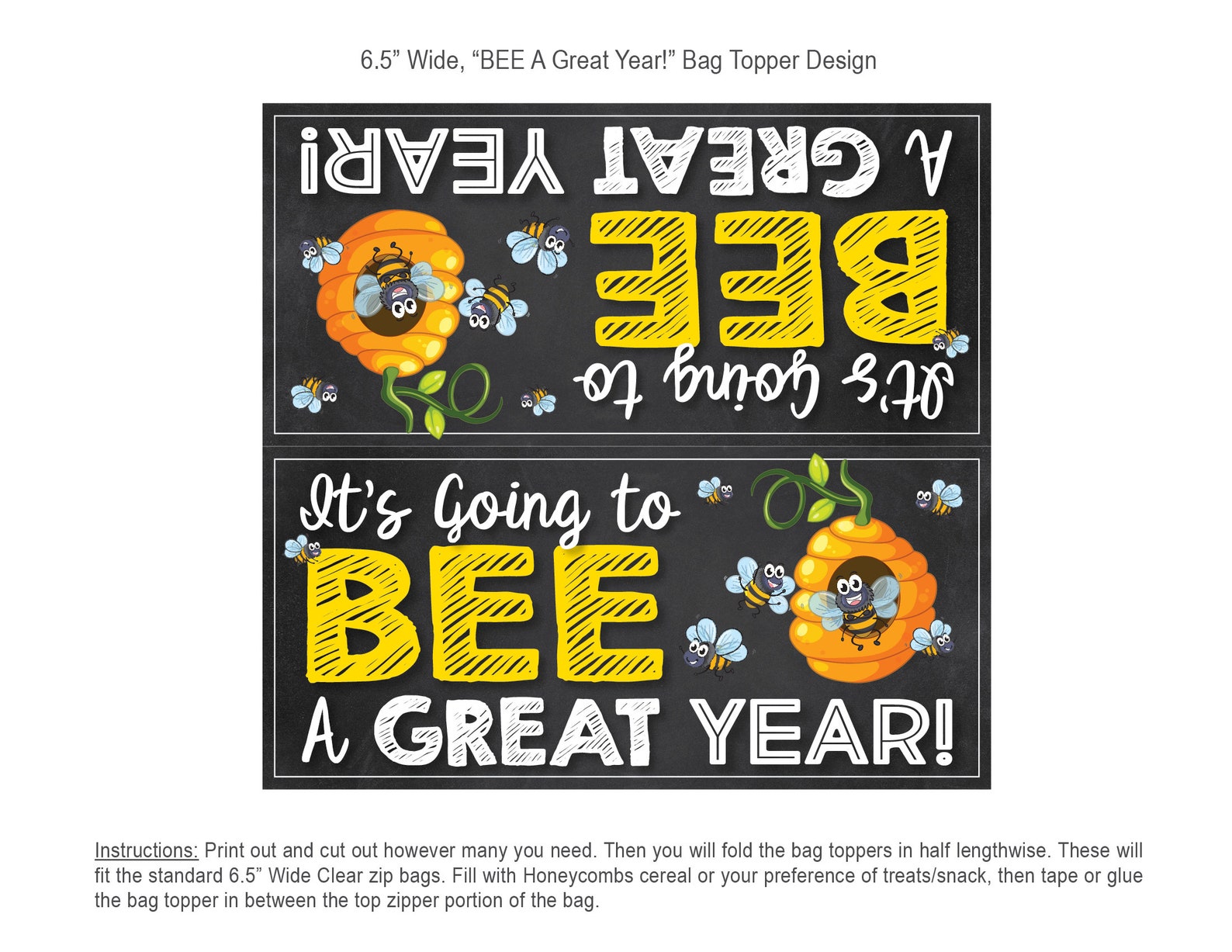 Printable Back to School Bag Topper It's Going to BEE a | Etsy