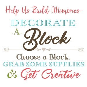 Digital Woodland Decorate A Block 8" X 8" Sign, Printable Decorate A ...