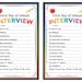 Printable Generic Interview Sheets for the School Memory Box Kit, DIY ...