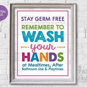 Printable Classroom Safety Signs Set of 6, Size 8" X 10", Classroom ...