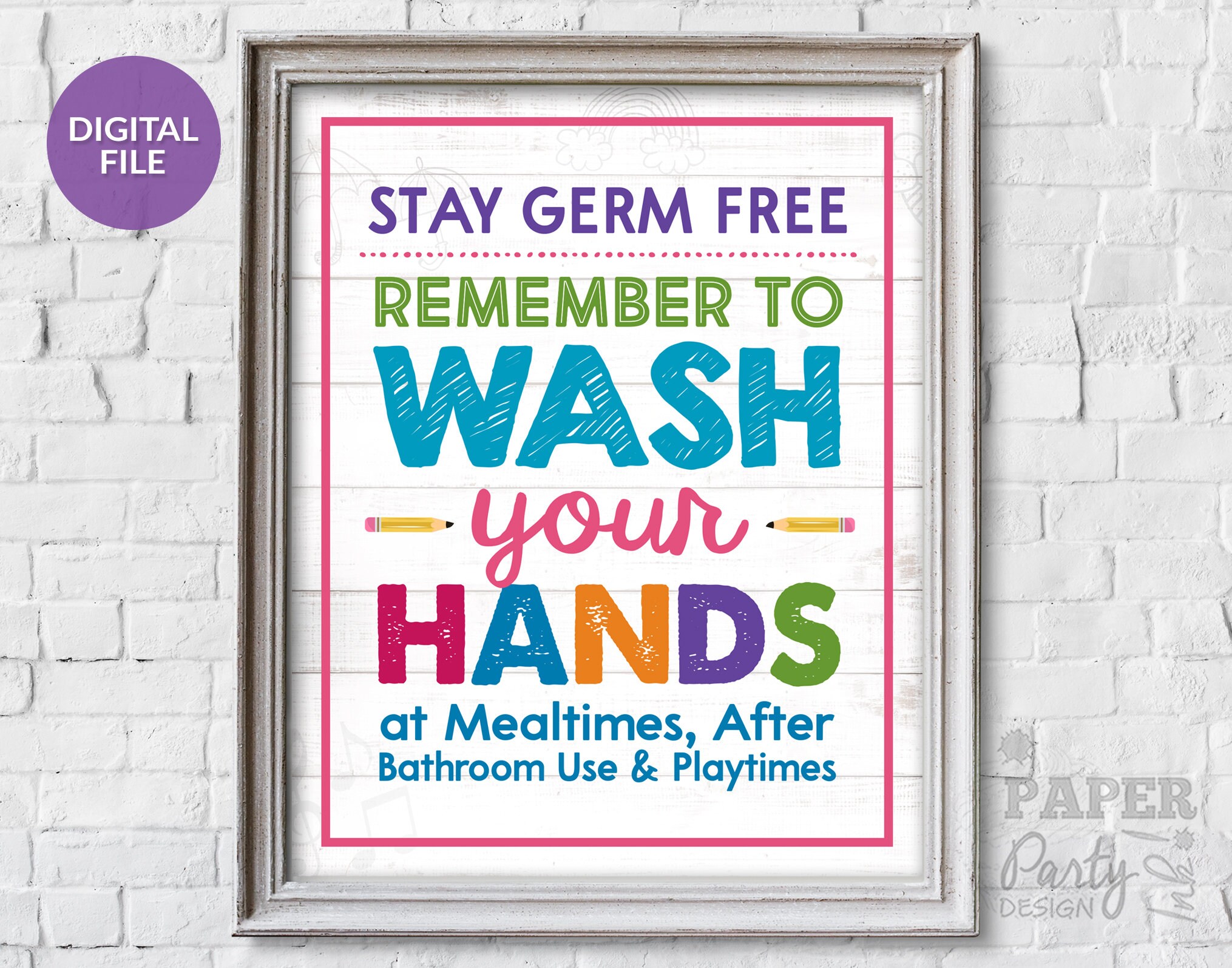 Printable Classroom Safety Signs Set of 6, Size 8" X 10", Classroom ...