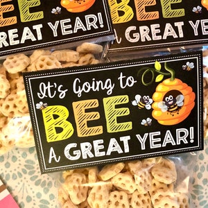 Printable Back to School Bag Topper, It's Going to BEE a Great Year Bag ...
