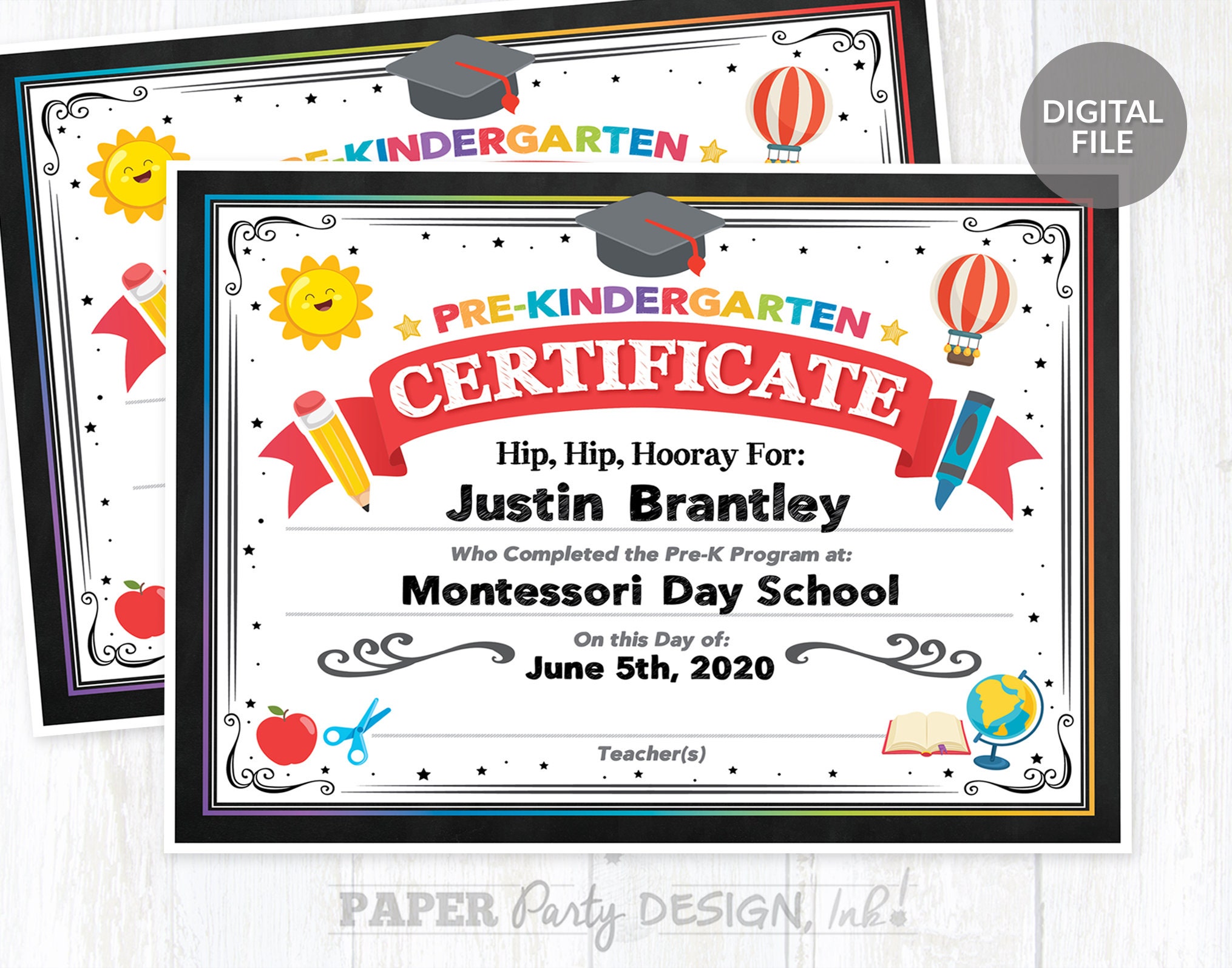 Classroom Pack Printable Prek Graduation Certificates Pre-k - Etsy