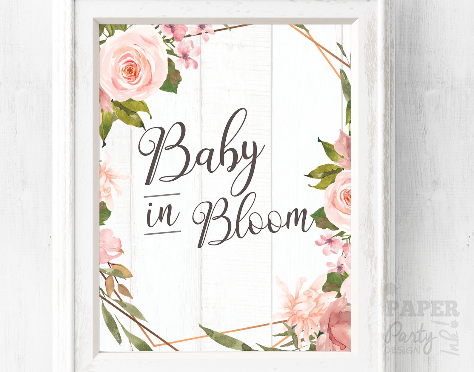 Baby in Bloom Shower Sign 8x10 Baby in Bloom Printable Sign - Etsy