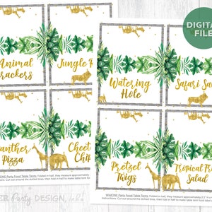 Wild ONE Birthday Food Labels, Golden Safari Party Printable Food ...
