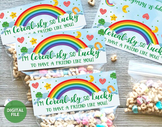 Printable St. Patrick's Day Cereal-sly so Lucky Bag | Etsy
