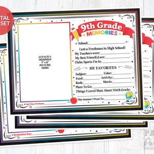 Set of 2 Names- Personalized School Memory Box Printable Kit, DIY ...