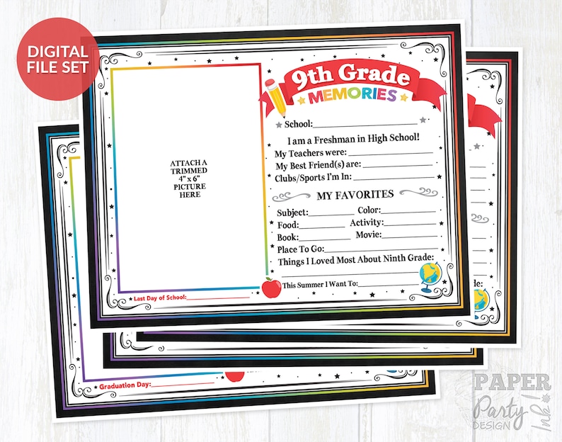 Personalized School Memory Box Printable Kit DIY School | Etsy Canada