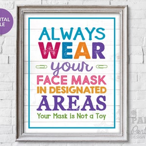 Printable Classroom Safety Signs Set of 6, Size 8" X 10", Classroom ...