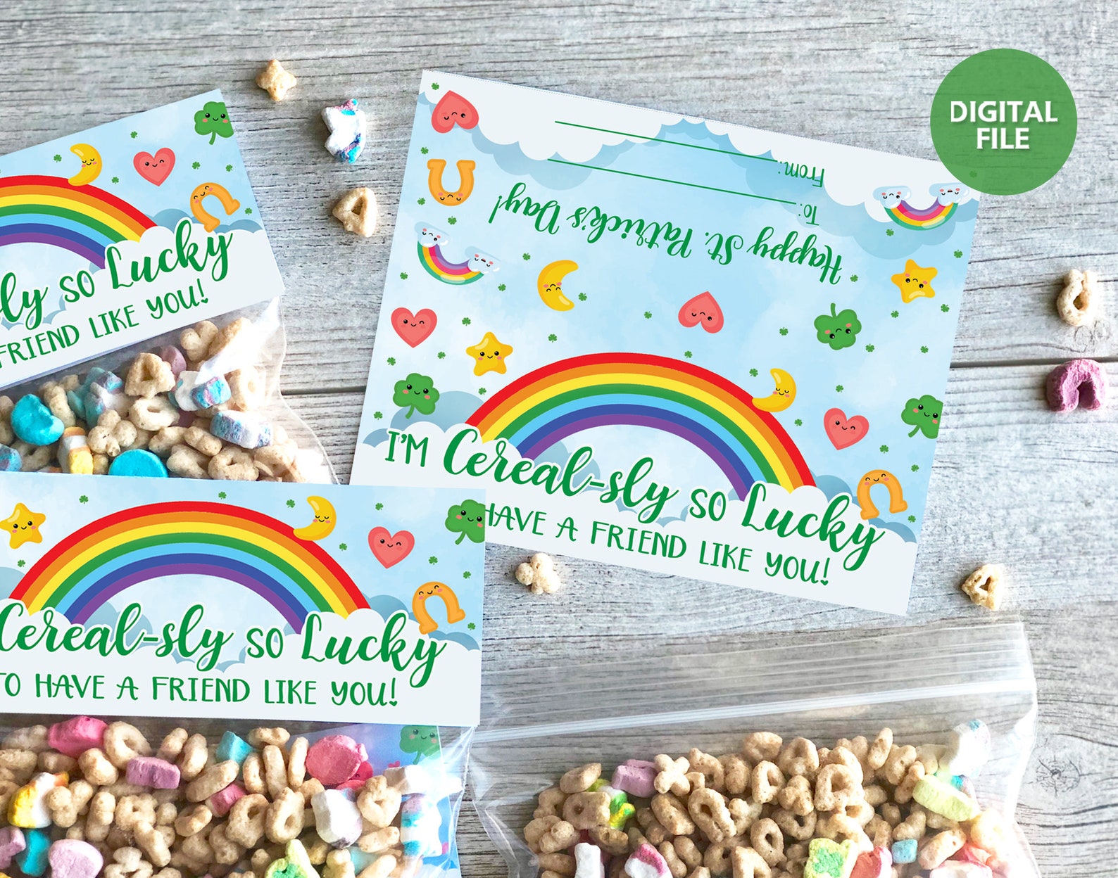 Printable St. Patrick's Day Cereal-sly so Lucky Bag - Etsy