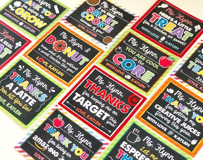 Teacher Appreciation Tags Teacher Appreciation Printable Tag | Etsy
