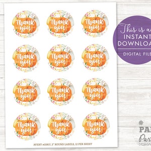 Printable Pumpkin Thank You Tags Thankful Tags 2 - Etsy