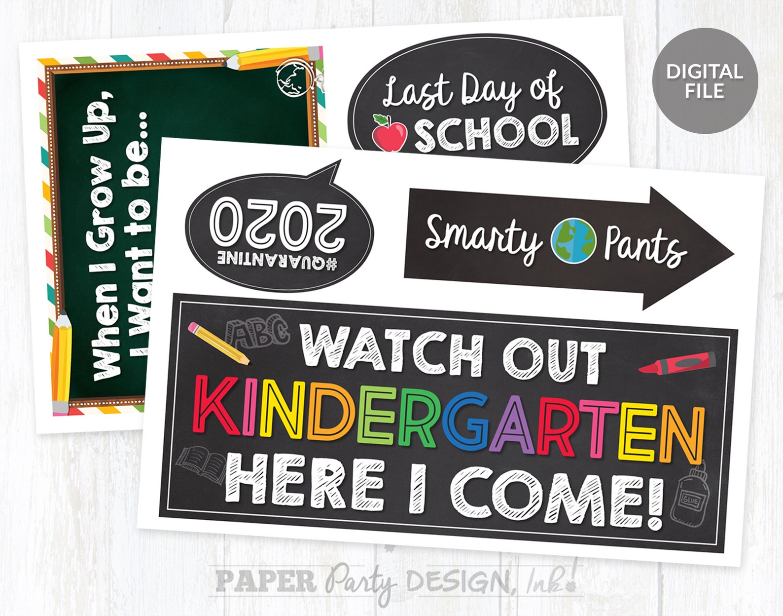 Preschool Graduation Printable Photo Prop Set, Pre-k Grad Photo Props ...