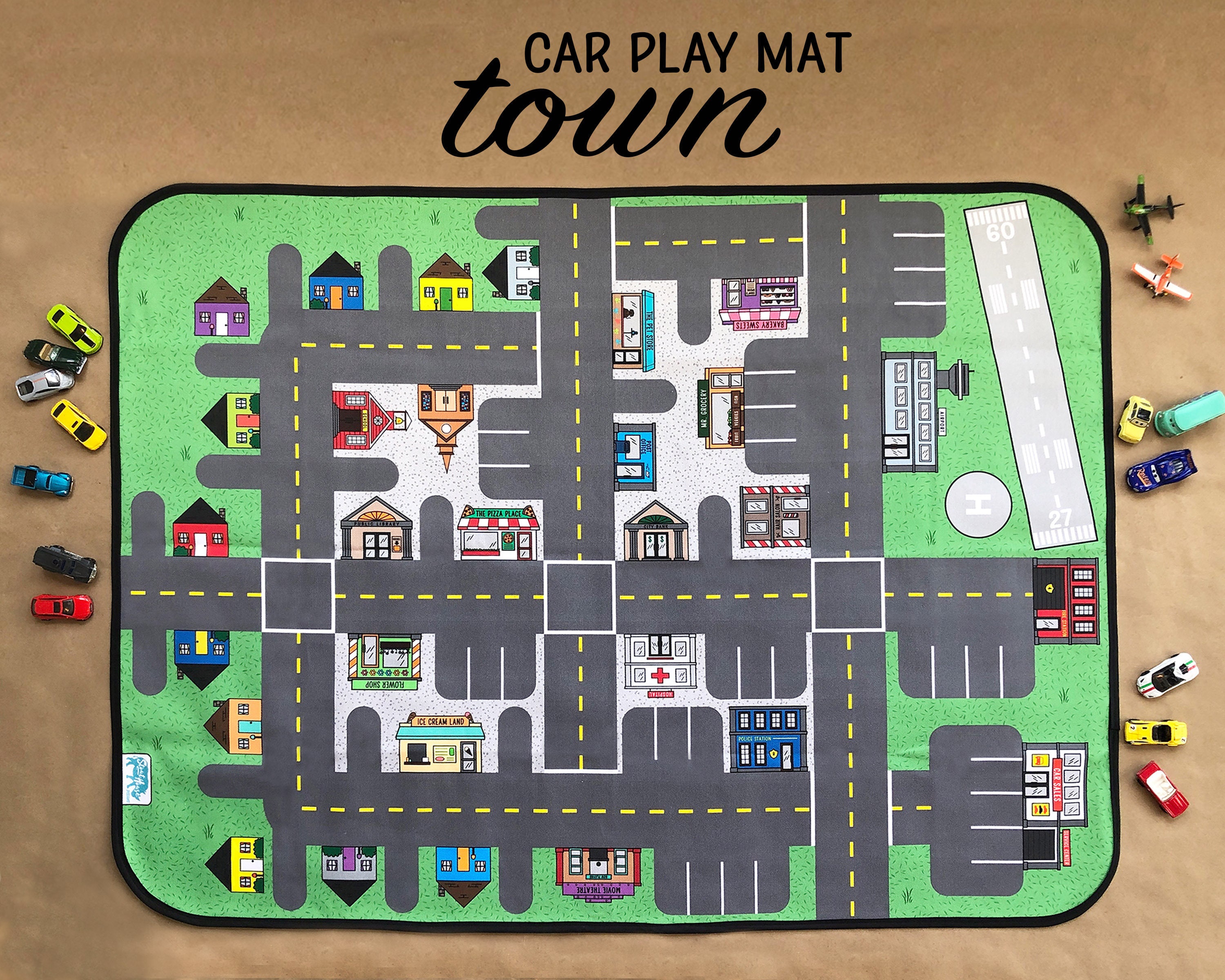 Toys & Games Toys Car Play Mat: CampingTown Connectable 36x29 Unique ...