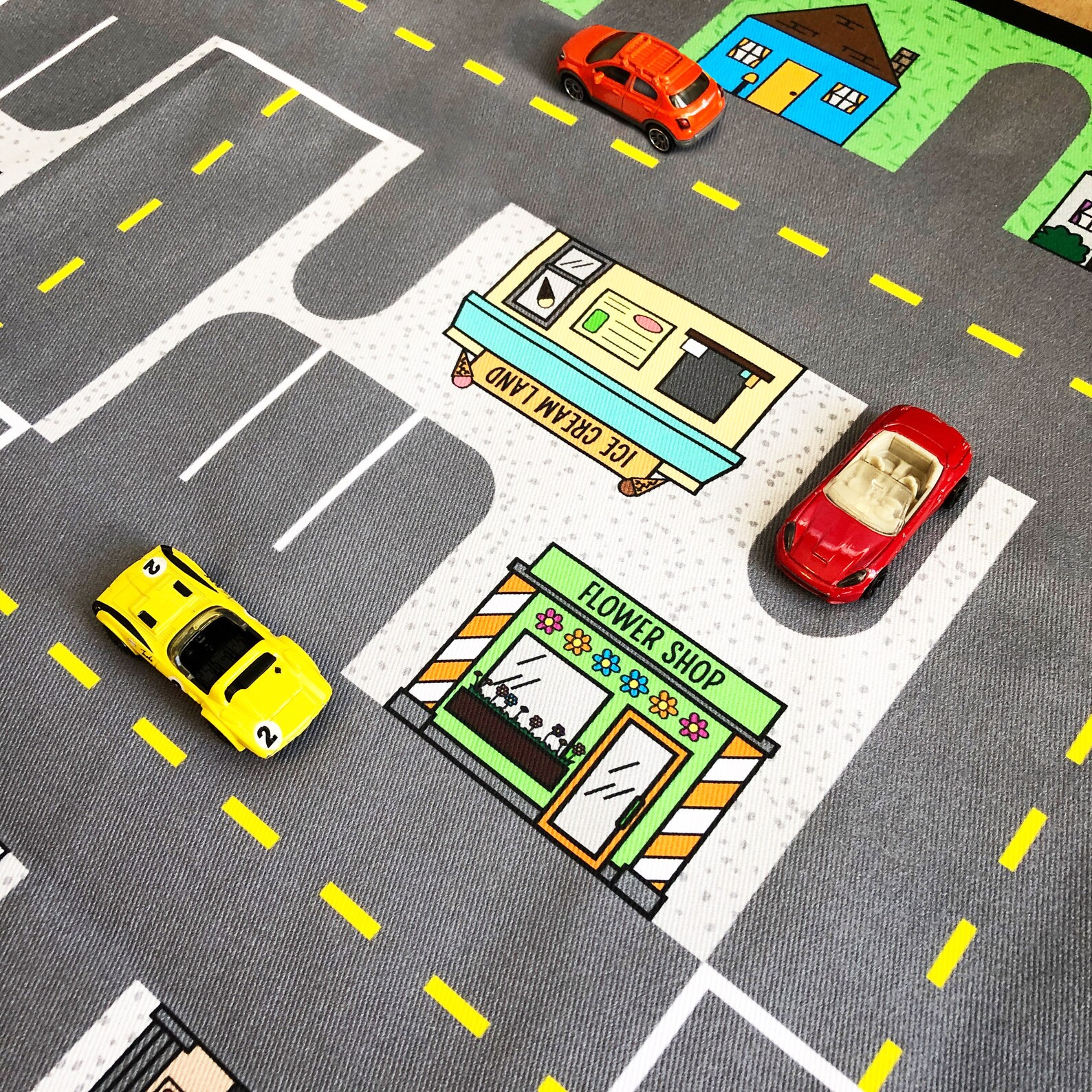 Road Map Kids/car Mat Kids/activity Mat/floor Game/matchbox | Etsy