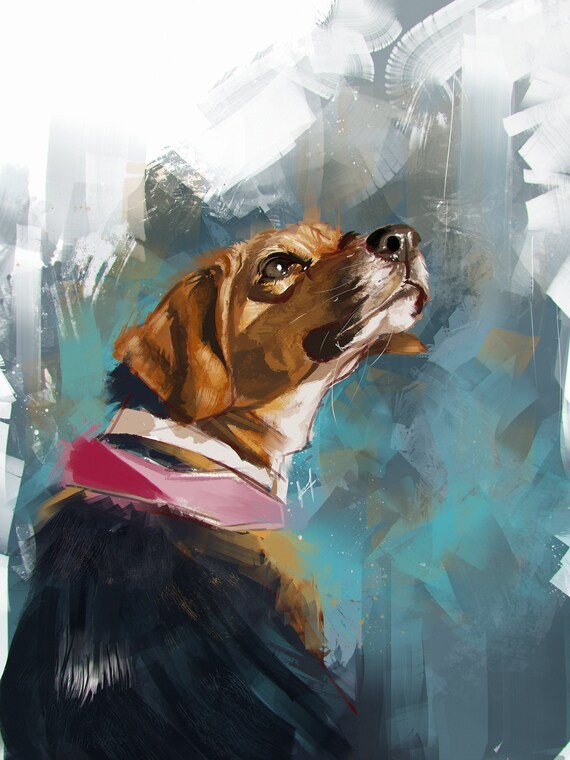 Digital Drawing & Illustration Digital Artwork Custom Pet Portait Art ...