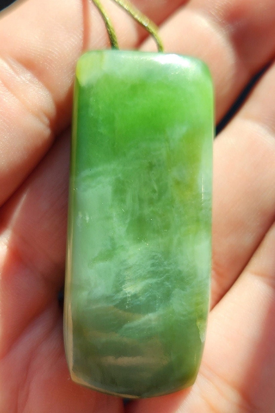 Siberian Cats Eye Nephrite Jade Hand Carved Adjustable Toki Pendant - Etsy