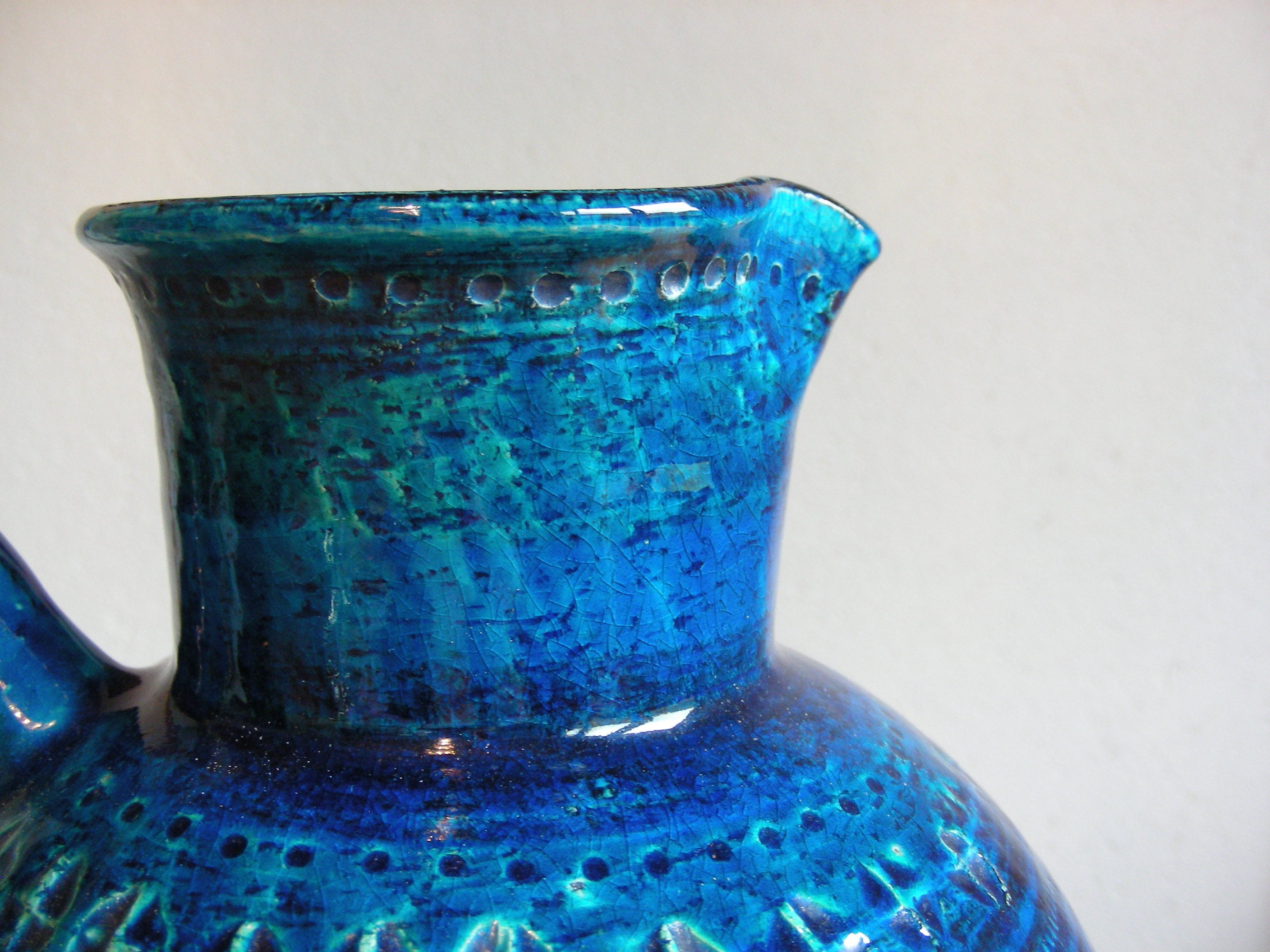 Large, Vintage, Bitossi vase, Rimini Blue glaze