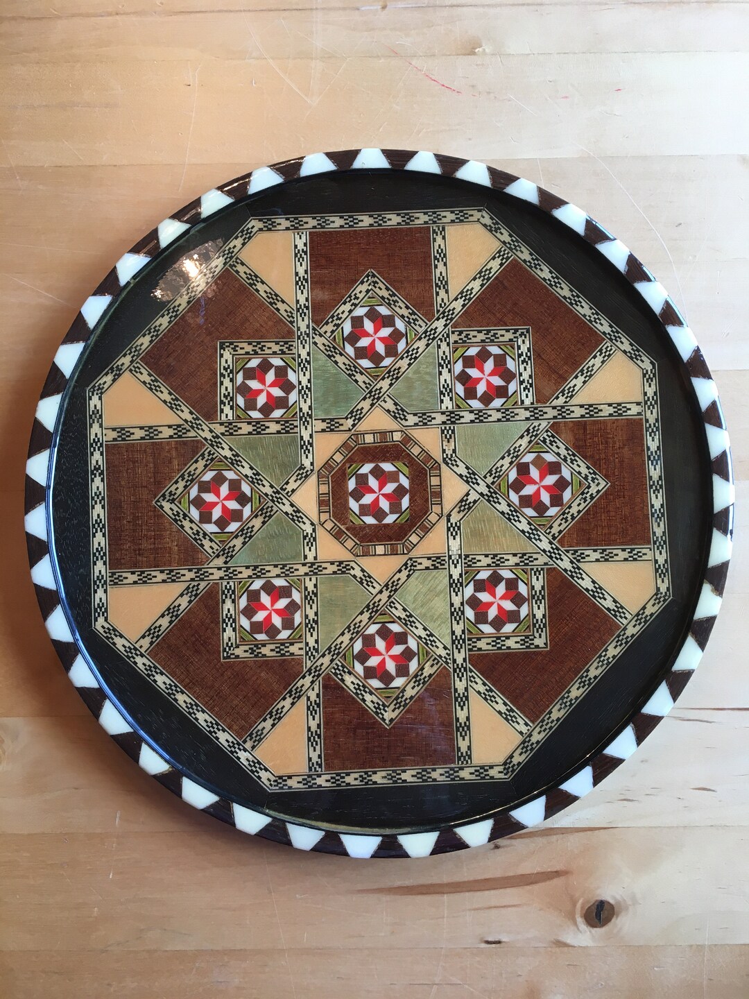 Spanish Inlay Serving Tray From Recuerdo De Granada Hecho A Mano - Etsy