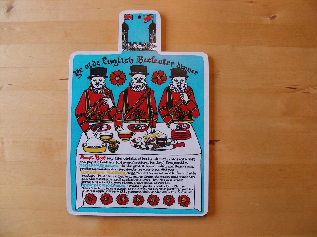 Beefeater Cutting Board With Recipe - Etsy