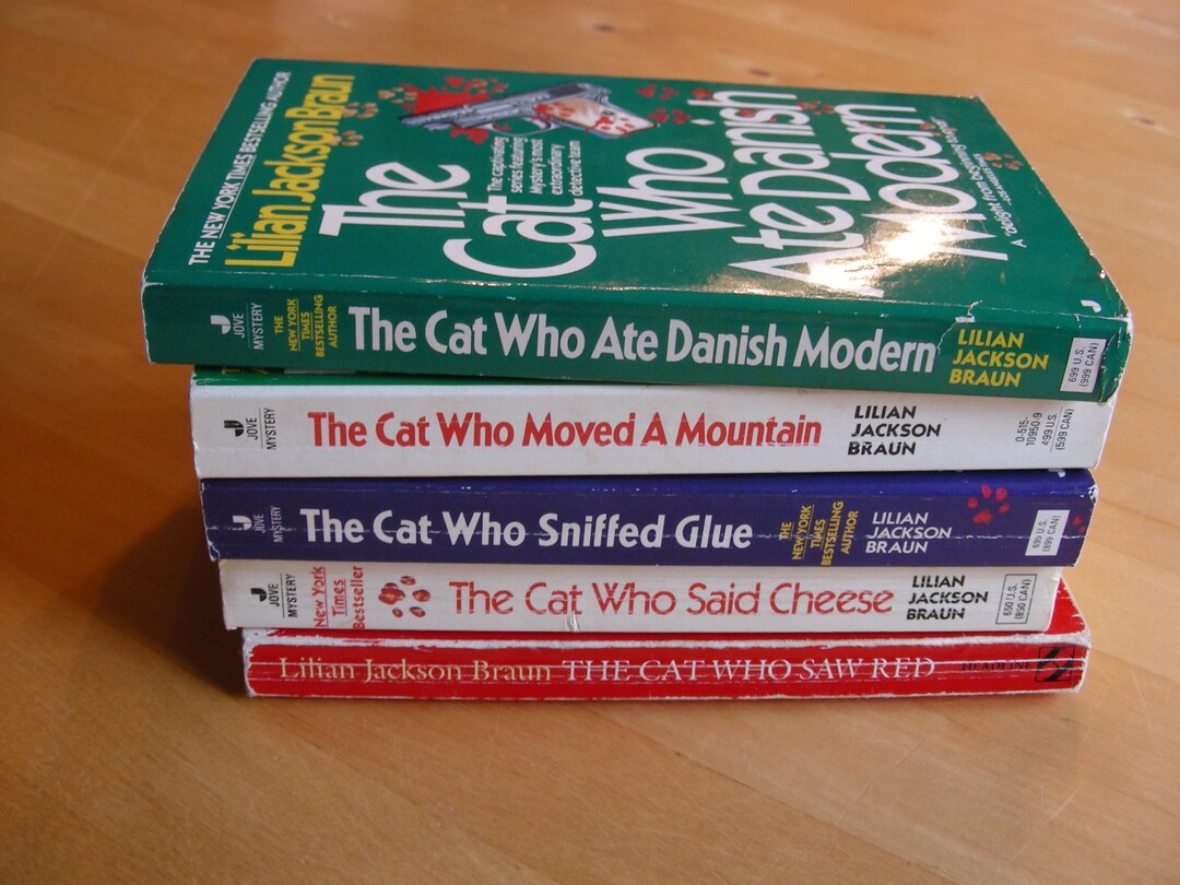 Bundle of 5 Vintage the Cat Who... Books by Lilian Jackson Braun Book ...