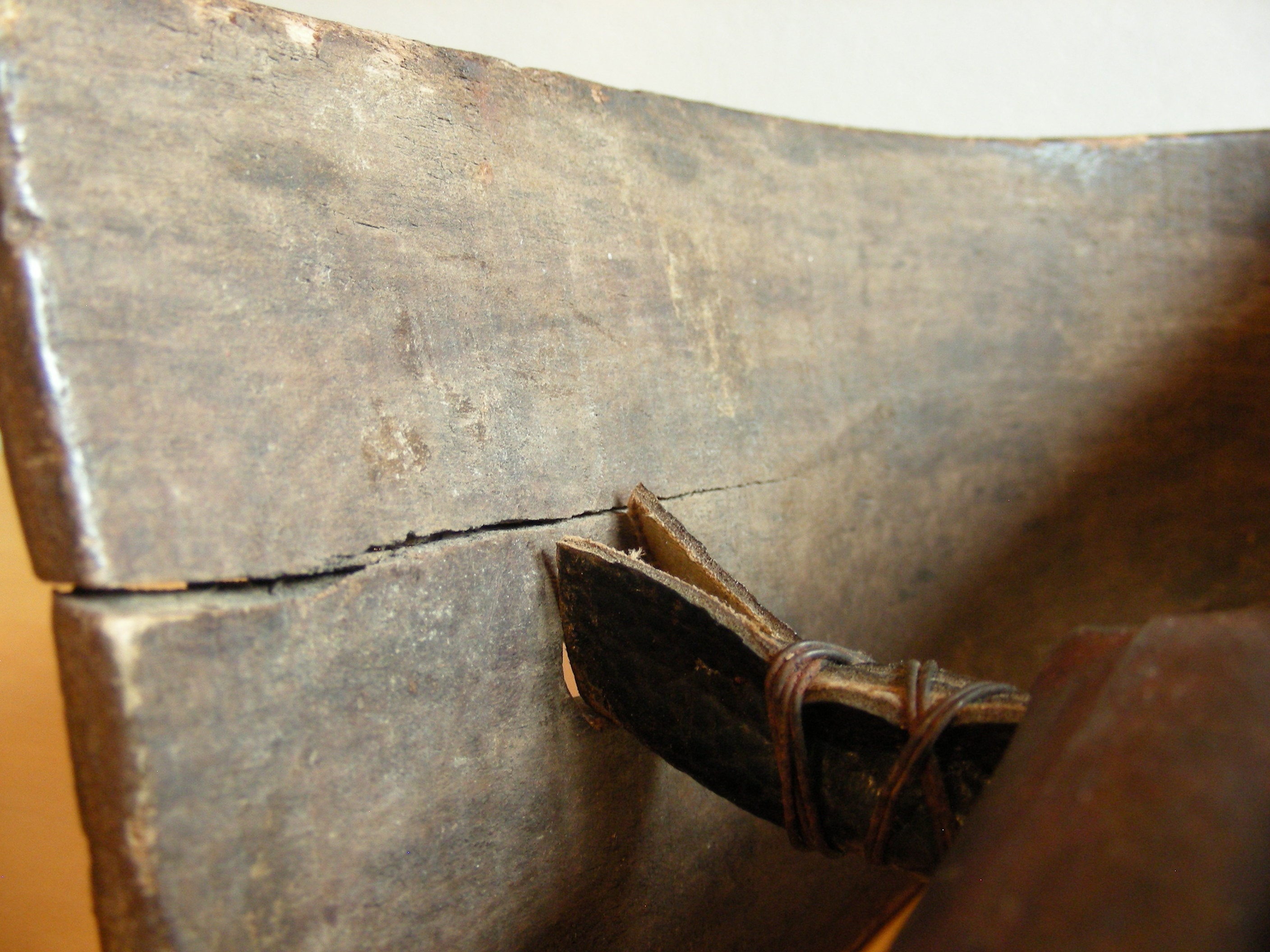 Antique wood bell collar, hand carved alpine collar, French Alps