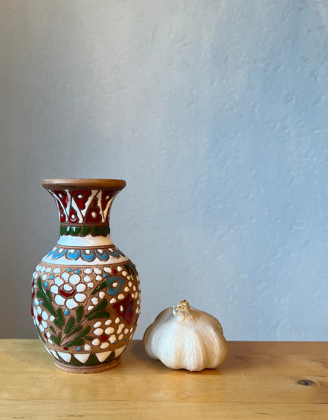 Vintage Greek Vase Rhodos Enamel Relief Vase - Etsy