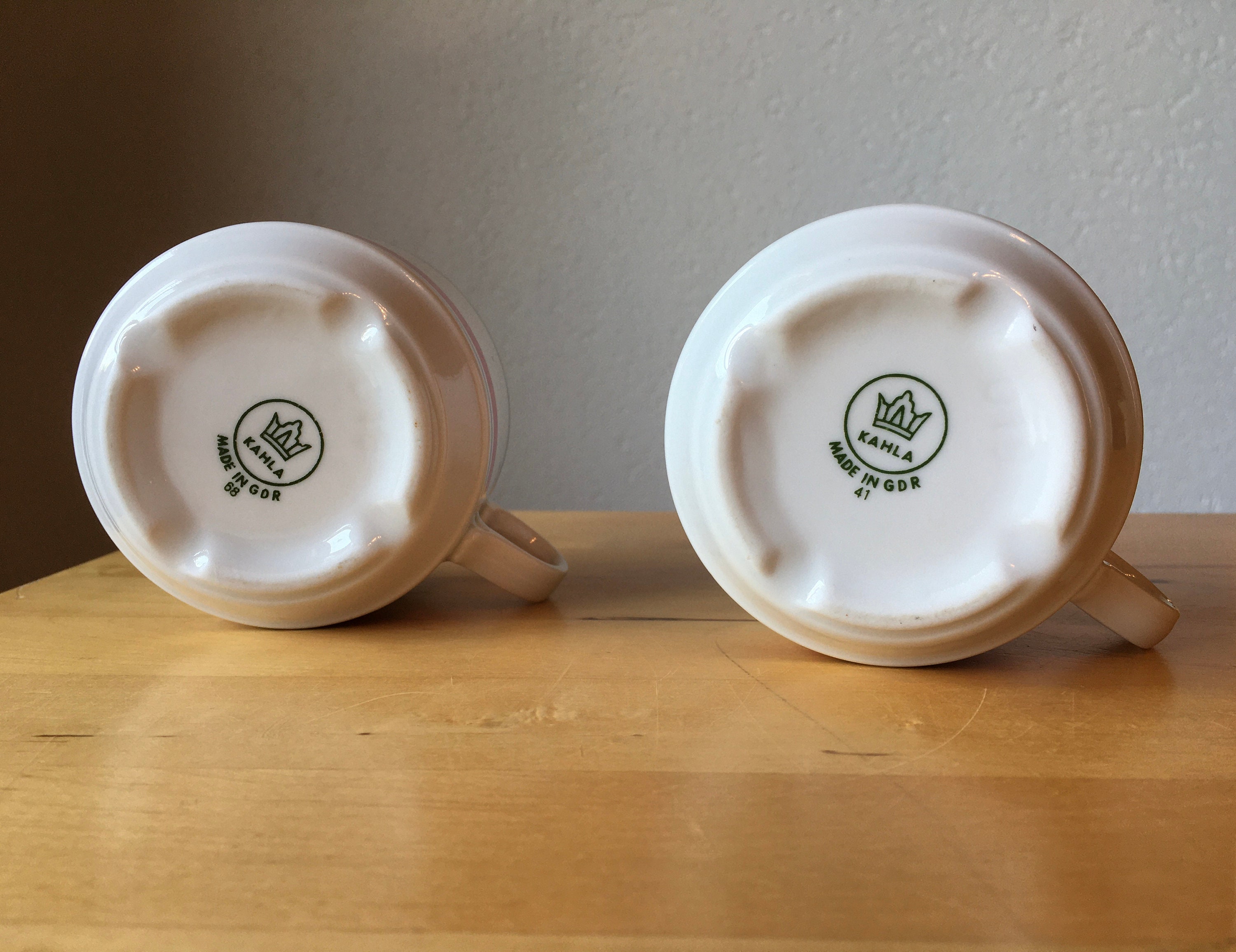 RESERVED FOR W. Vintage Kahla Coffee Cups Made in GDR Set of Two