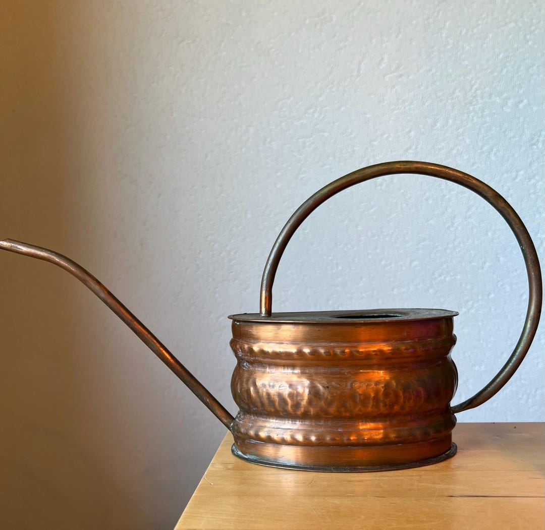 Vintage Copper Watering Can With Long Spout (D12) - Etsy