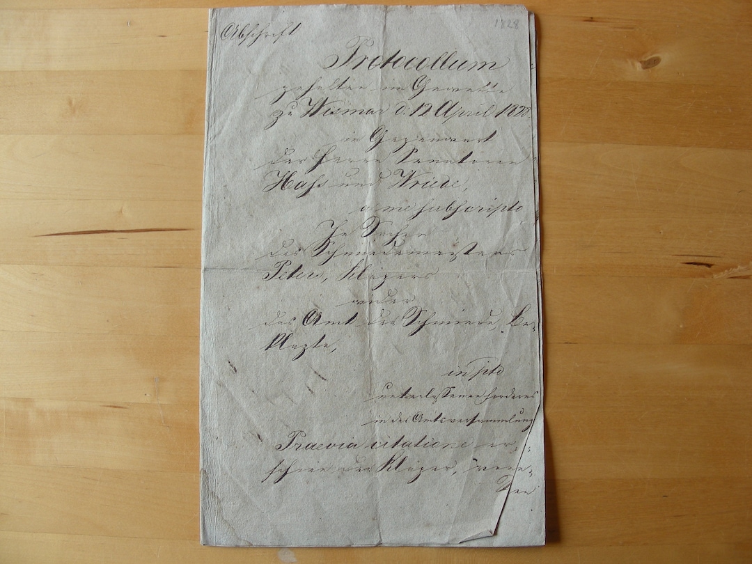 Original Handwritten Documents in Pen and Ink 19th Century Original ...