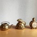 Vintage Brass Miniatures, Set of 4, Miniature Rabbit, Clock, Teapots ...