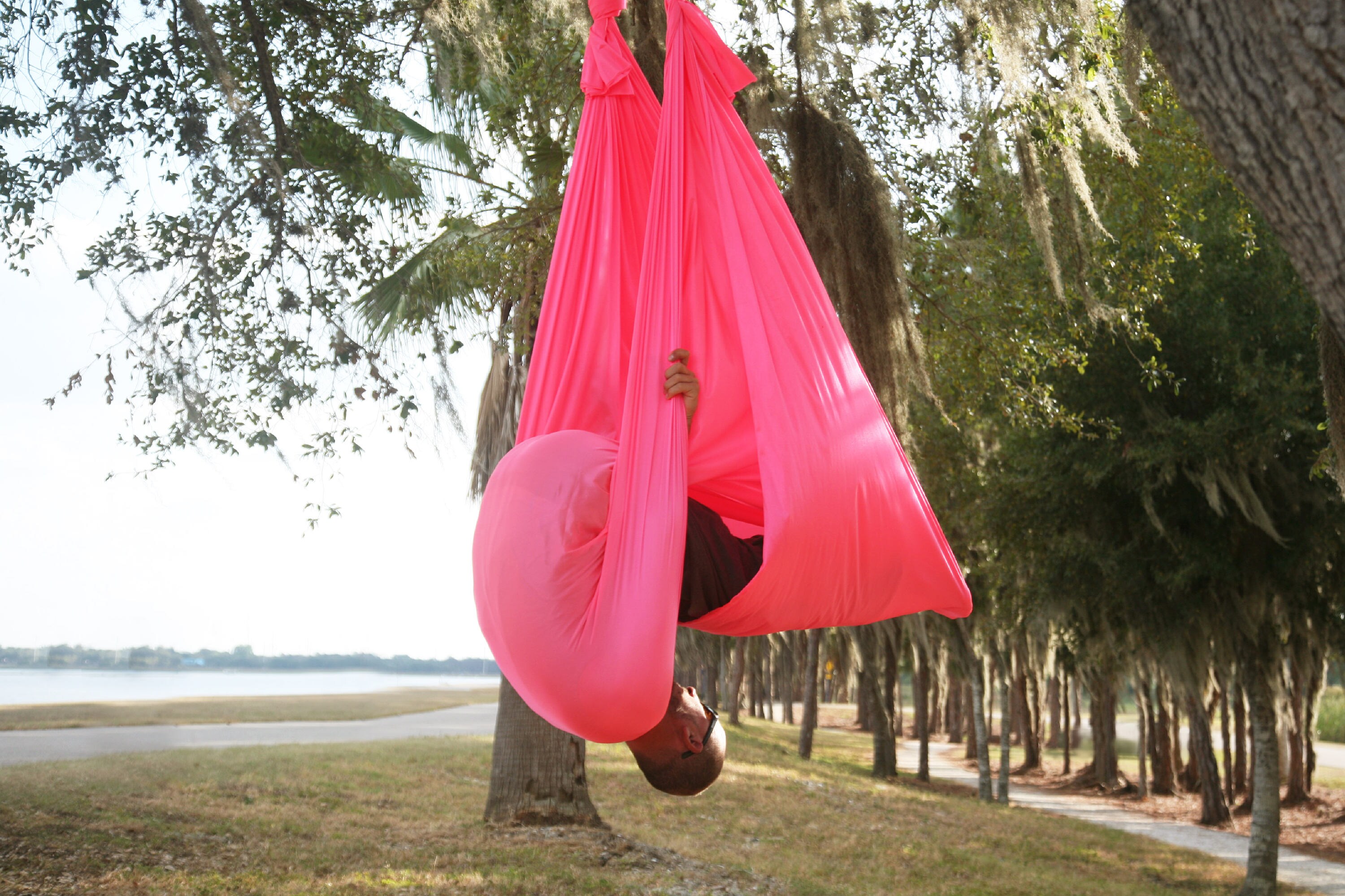 Quick Ship - Coral - Aerial Yoga Hammock