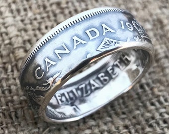 Canadian Coin Ring | Etsy