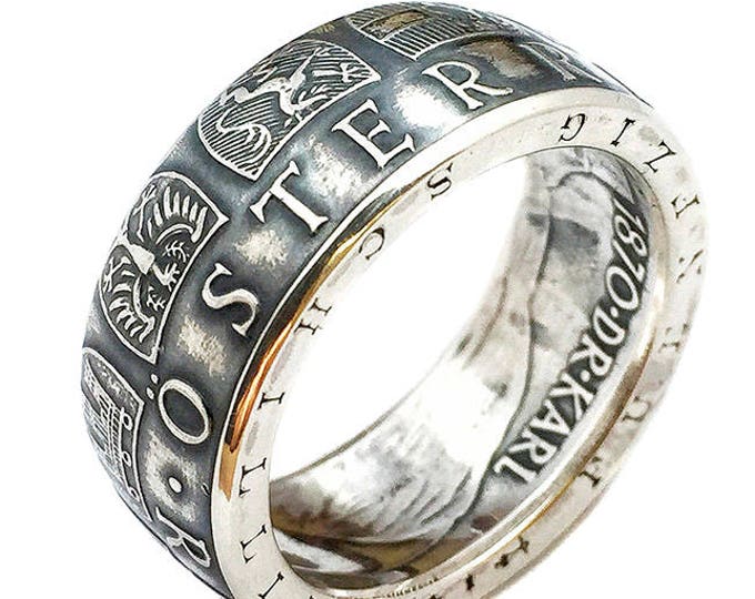 Austria Coin Ring Austrian Men's Silver Ring from 50 | Etsy
